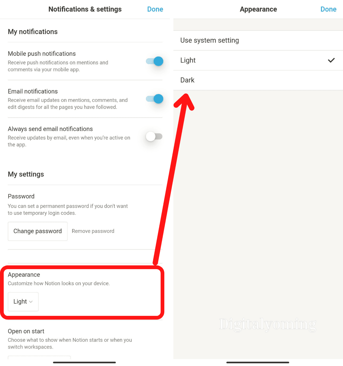【Notion】如何切換深色/淺色模式？快捷鍵是什麼 | 數位小幫手