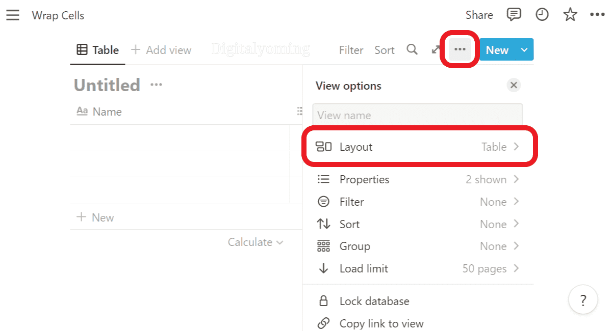 【Notion】用 Wrap cells 展開/隱藏表格資料，表格換行看這邊 | 數位小幫手